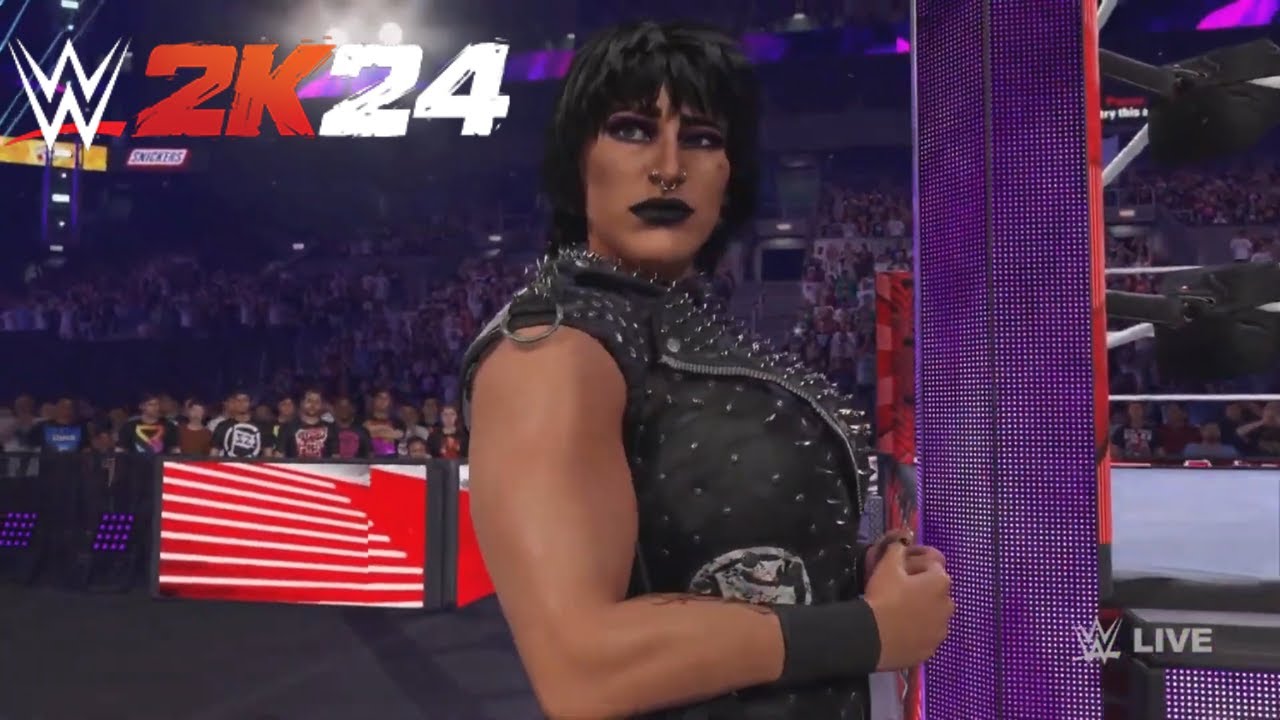WWE 2K24 - Rhea Ripley (Entrance, Signature, Finisher, Victory) - YouTube