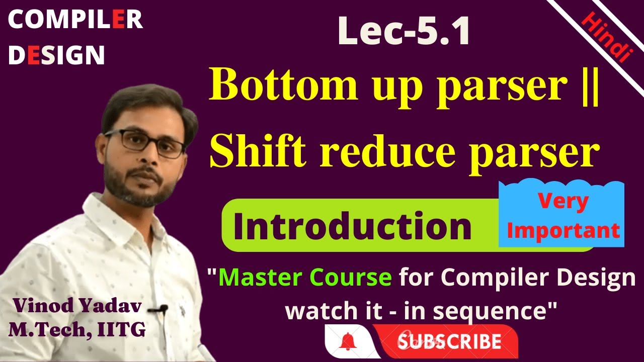 L51 Introduction To Bottom Up Parser Theory In Compiler Design Cd What Is Bottom Up