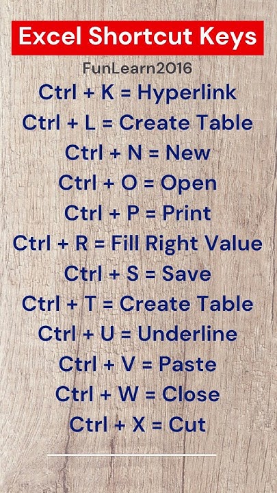 Excel Shortcut Keys Part 2 #interview #excel #job#ytshortsindia #yt #ytviral #ytviral #exceltips ...