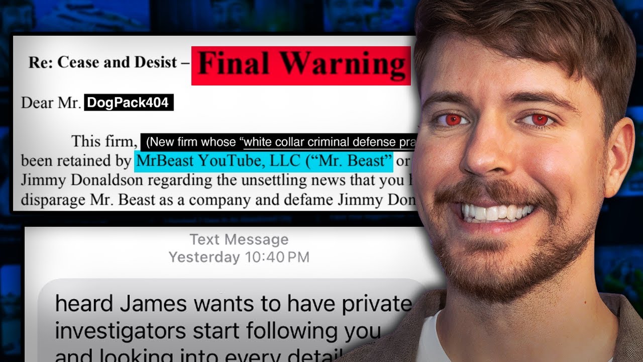 MrBeast's FINAL WARNING Cease and Desist ft.DogPack404... Its Scary ...