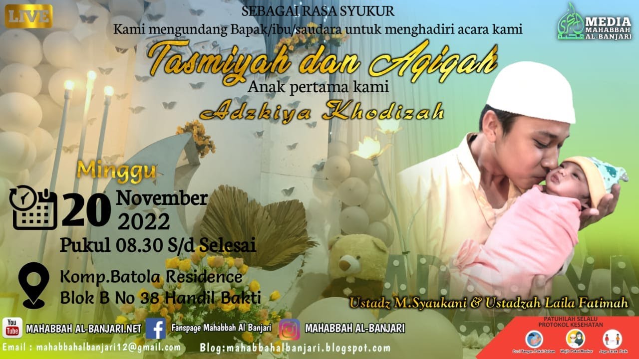 🔴[LIVE] Acra Tasmiyah Dan Aqiqah Anak Pertama Guru Muhammad Syaukani ...