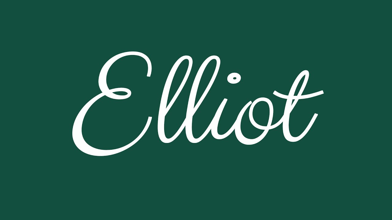 Learn how to Sign the Name Elliot Stylishly in Cursive Writing - YouTube