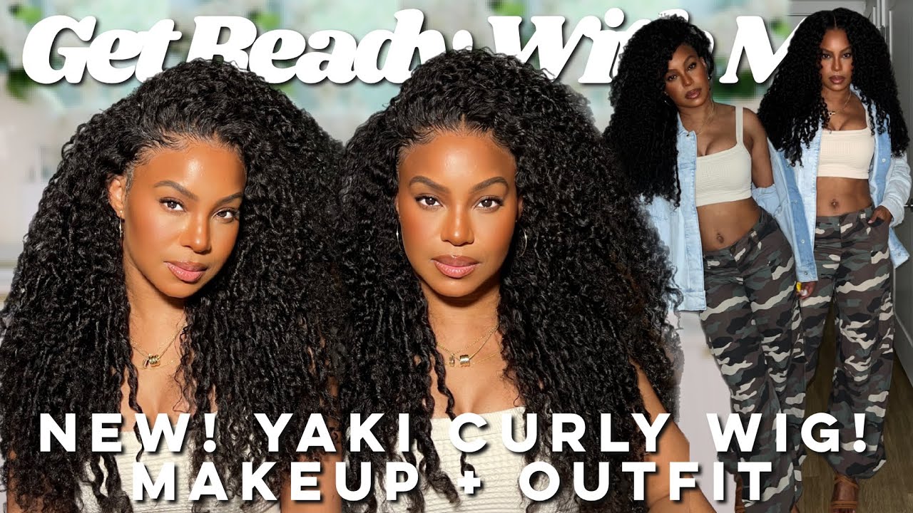 3 IN 1 GRWM | NEW! YAKI CURLY WIG INSTALL FOR BEGINNERS! + MAKEUP ...