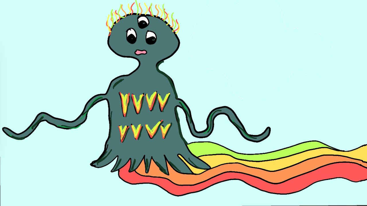 Bogli the rainbow octo (speed draw) - YouTube