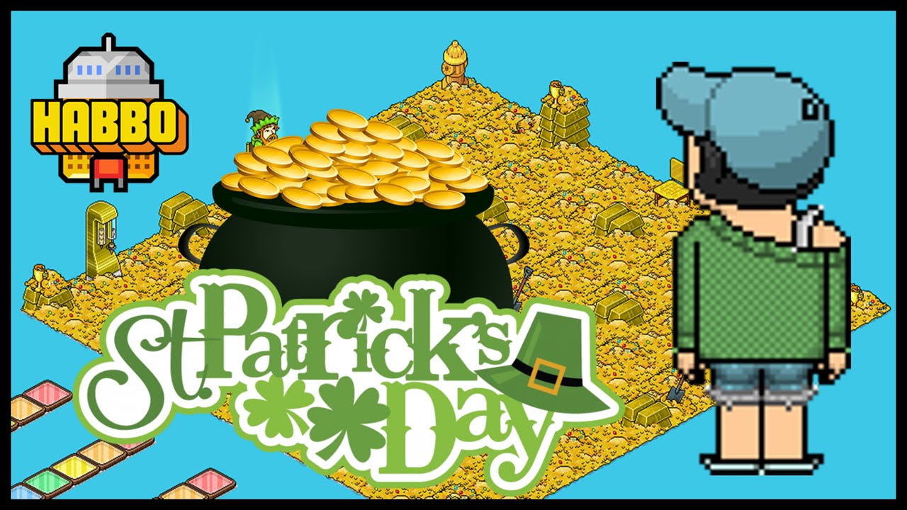 MORE GOLD! - Habbo | HabboTiles: St. Patrick's Day #2 - YouTube