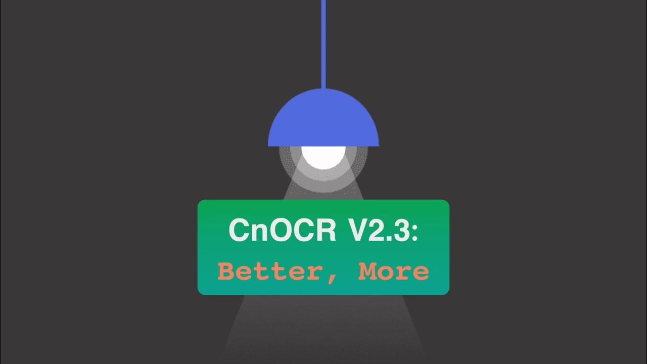 CnOCR V2.3 Released, with Better & More Models - YouTube