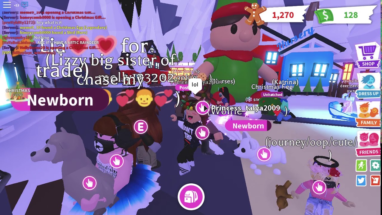 Christmas update (adopt me) met new friends - YouTube