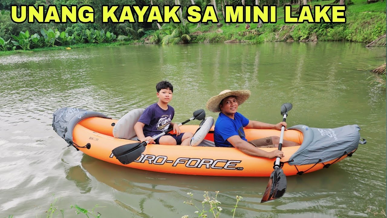 Finally nagamit na namin Kayak...Unang Kayak sa MINI LAKE JABALLA FARM ...