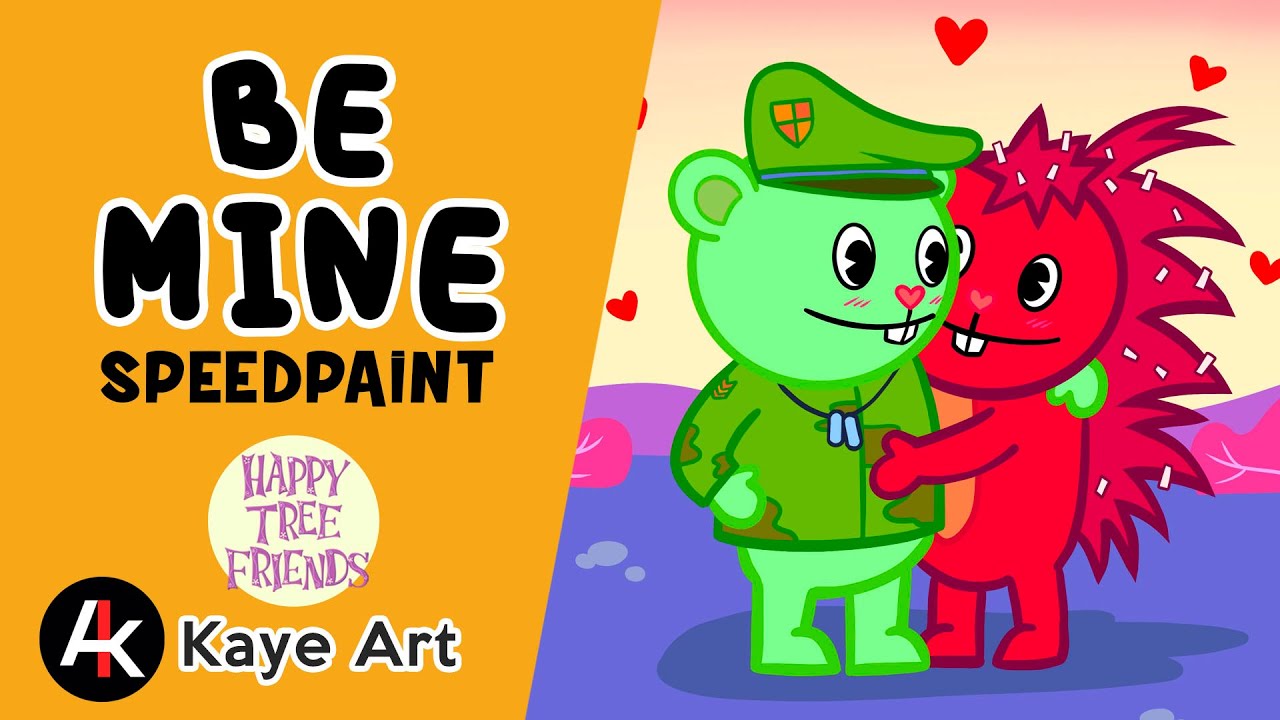 Flippy and Flaky - Be Mine - Happy Tree Friends [SPEEDPAINT] - YouTube