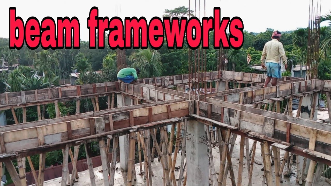 Slab beam frameworks |Centering work construction process - YouTube