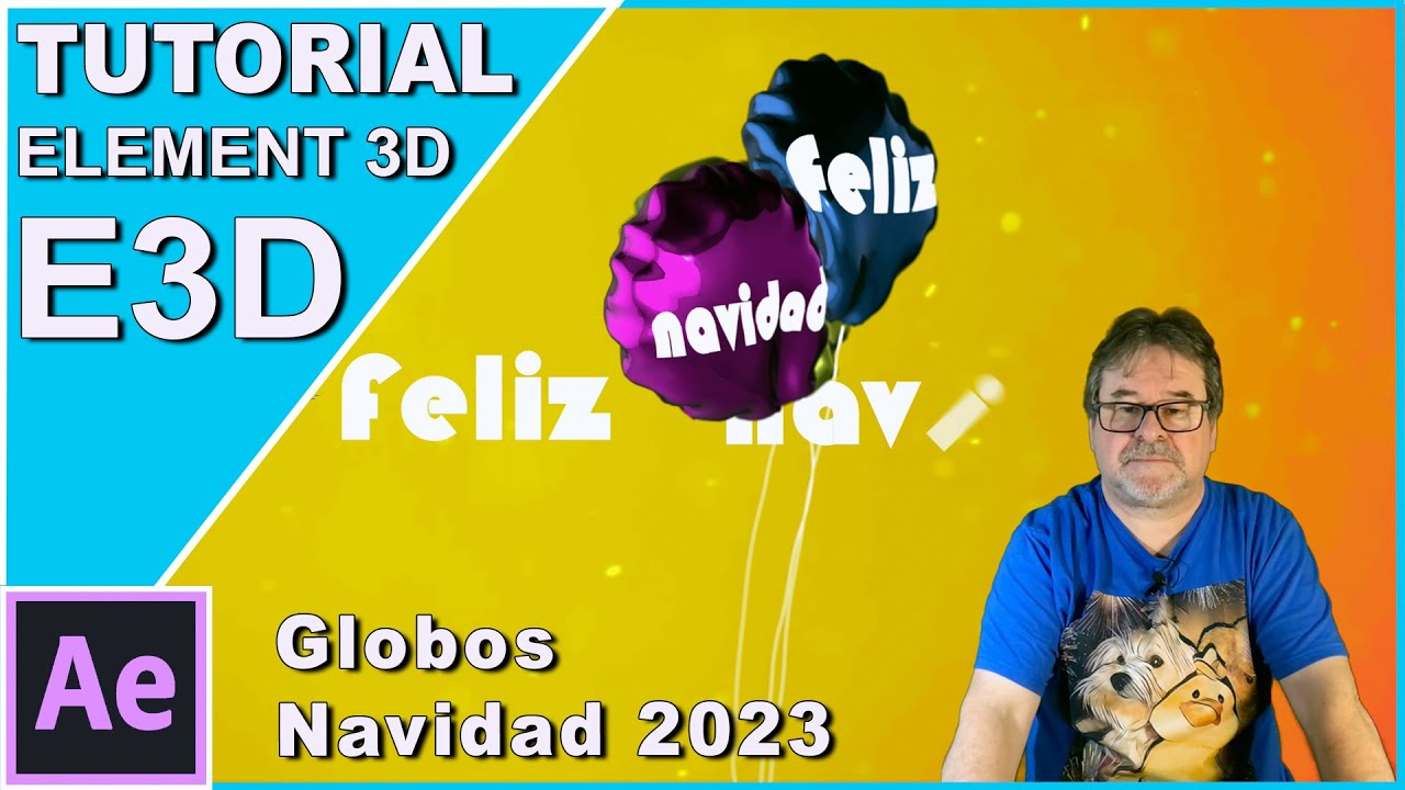 TUTORIAL "Navidad de globos 2023" plantilla gratis - Element 3D - After Effects - YouTube