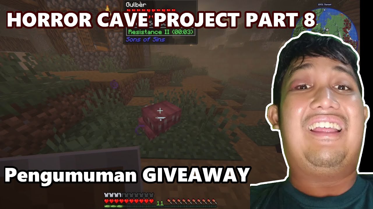 PENGUMUMAN GIVEAWAY +MINECRAFT CAVE HORROR PROJECT PART 8 | RITUAL ...
