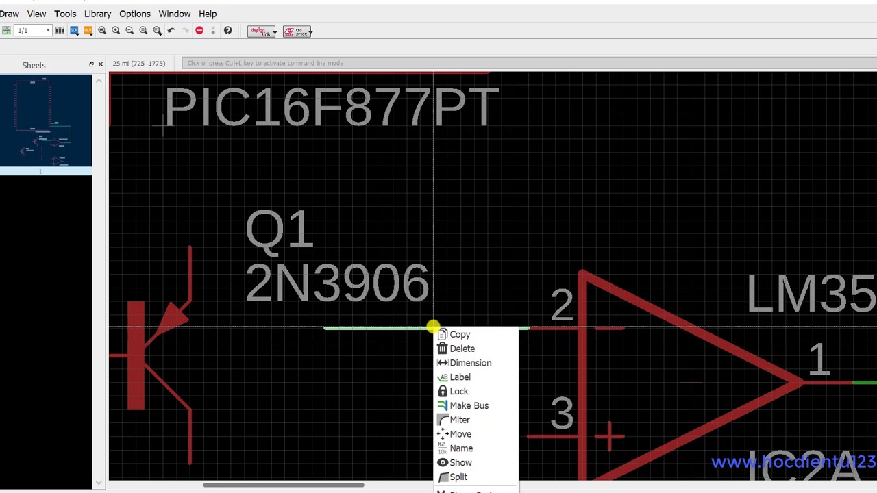 Eagle|Sơ đồ nguyên lý: Bài 6-Chức năng thanh Draw/Eagle Schematic - YouTube