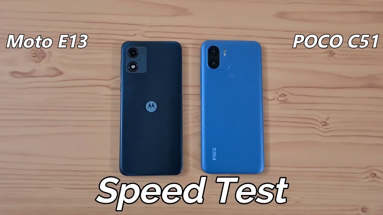 Moto E13 vs POCO C51 Speed Test - YouTube