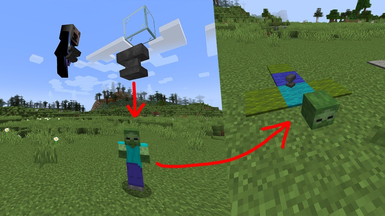 what if minecraft mobs were really crushed by an anvil - YouTube