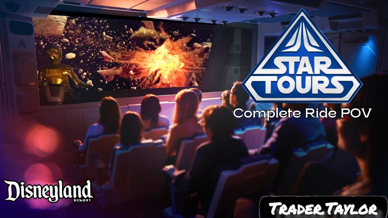 Star Tours - The Adventures Continues | Complete Ride POV | Disneyland ...