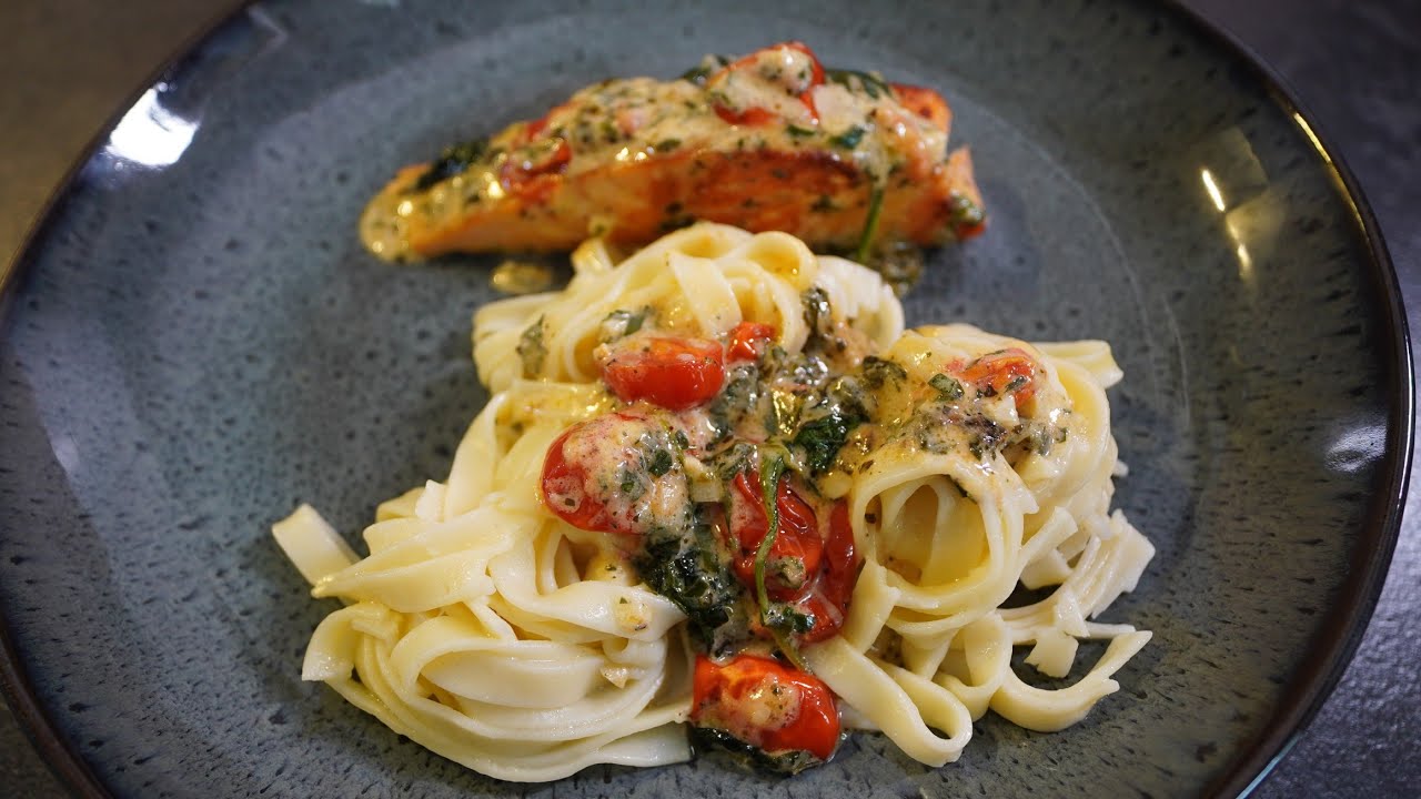 Lachs Fisch with Barilla Spaghetti Savor the Flavor - YouTube