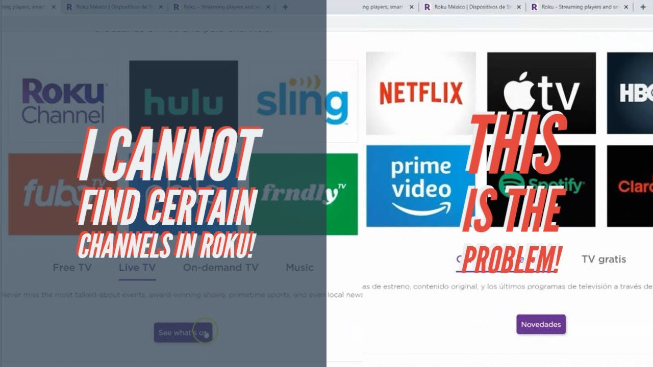 I cannot find certain Roku channels! This issue has to do with your ...