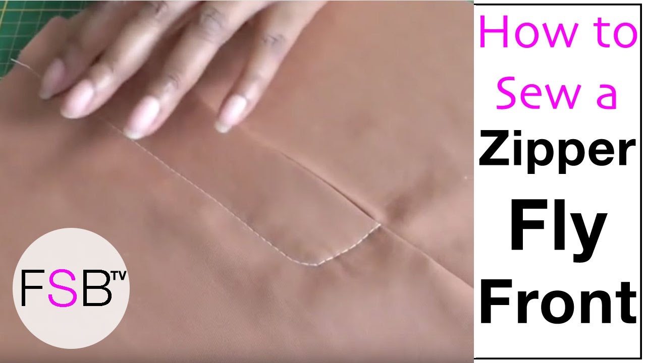 Sewing a Zipper Fly Front - YouTube