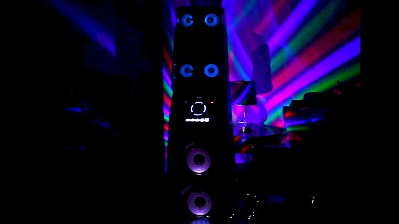 Sony V90 MUTEKI Party Speaker demo WARNING EXTREME BASS - YouTube