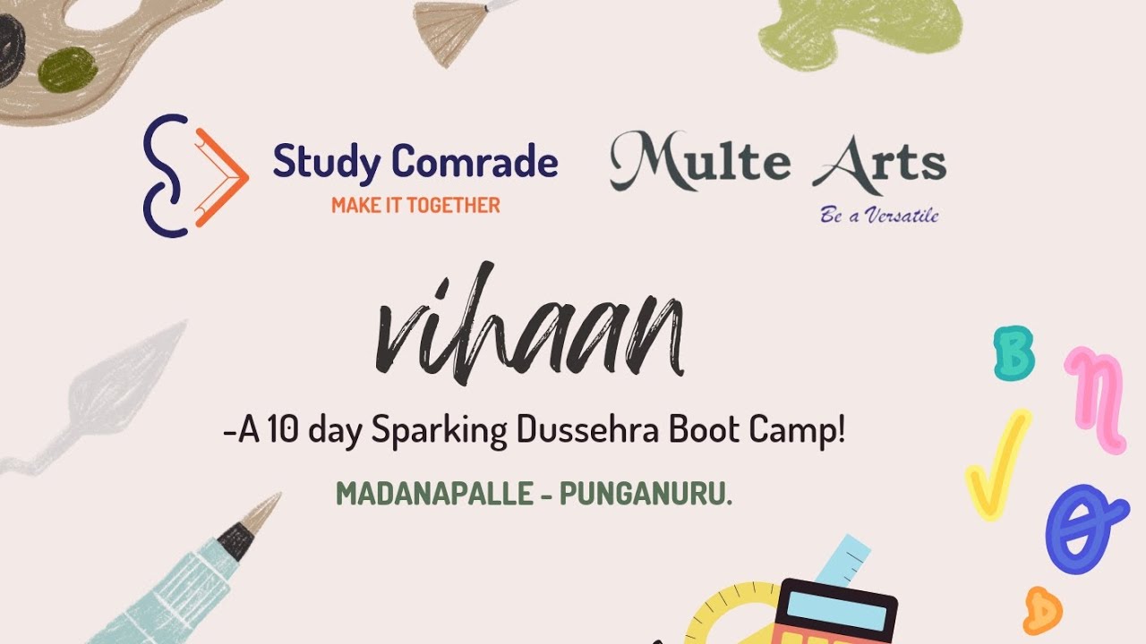 Vihaan- Offline bootcamp program | Study Comrade | Make it together - YouTube