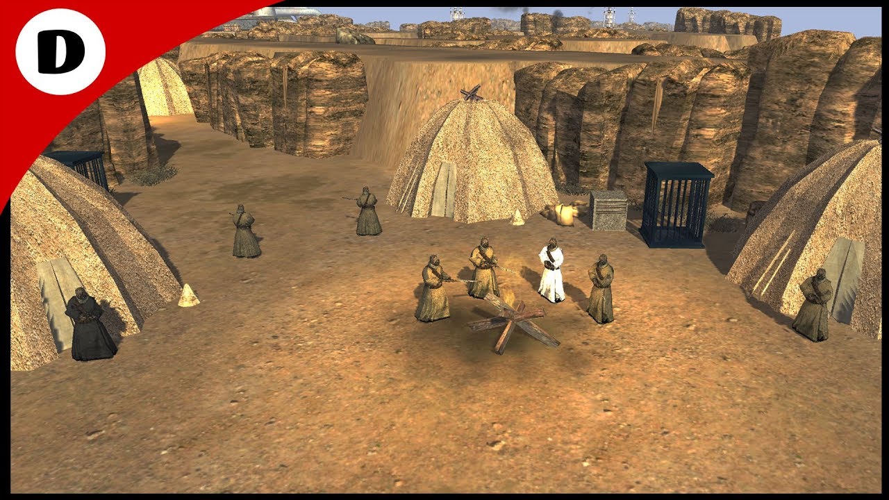 ATTACK ON A TUSKEN RAIDER VILLAGE - Men of War: Star Wars Mod - YouTube