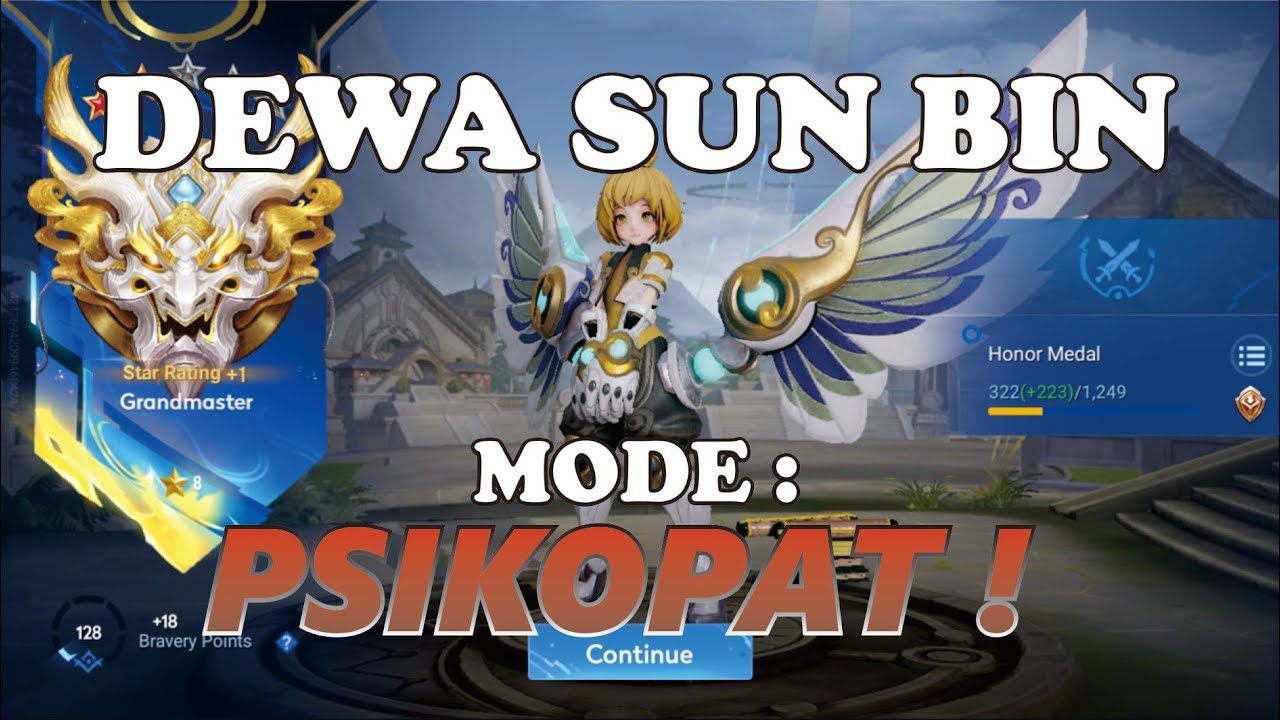 Honor of Kings HOK Indonesia - Dewa Sun Bin mode Psikopat ! - YouTube