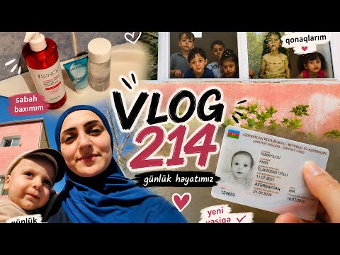 Oğlumun ilk vəsiqəsi.Yeni baxım məhsullarım.Mənimlə bir neçə gün vlog 214