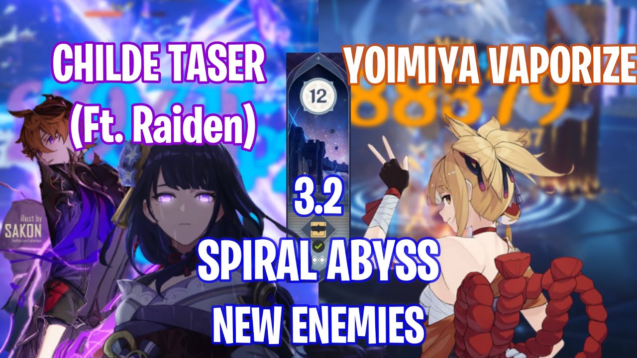 【Genshin Impact】NEW ENEMIES LINEUP 3.2 Spiral Abyss Floor 12 || Childe ...