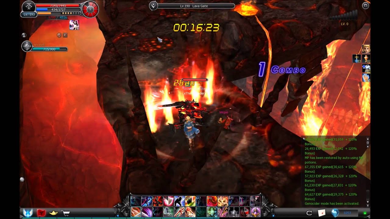 Cabal Online Gladiator awakened lava hellfire - YouTube