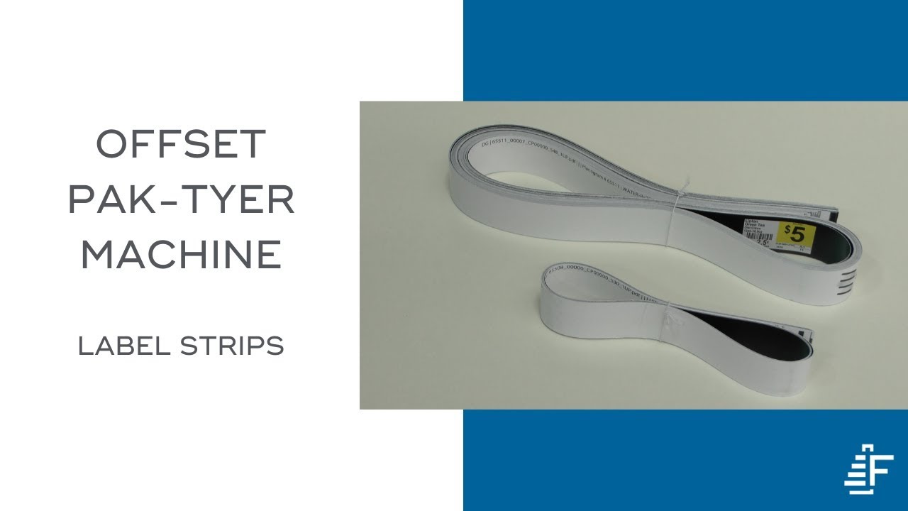 Label Strips Elastic Tying Pak-Tyer Offset Tying Machine - YouTube