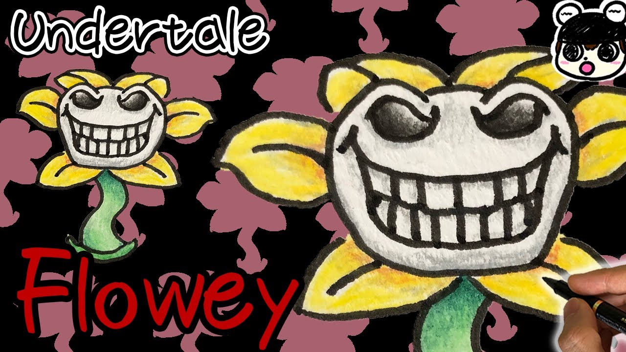【UNDERTALE】How to draw Scary Face Flowey | step by step - YouTube