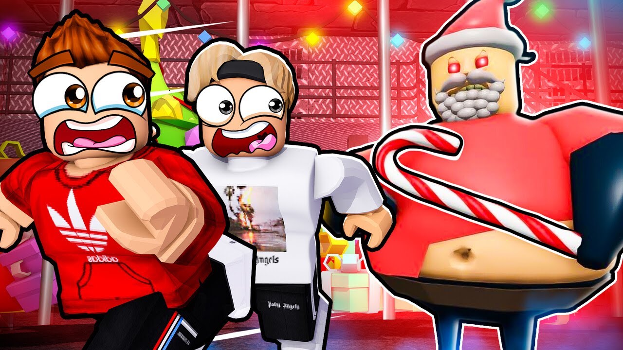 Roblox Entkomme Dem Falschen Weihnachtsmann Youtube