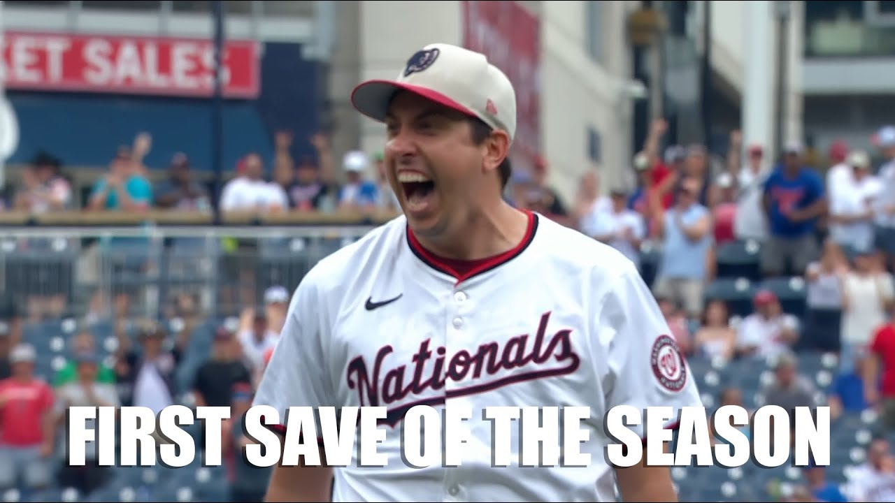 Derek Law Throws Perfect 9th to Get First Save of the Season!! (full at ...