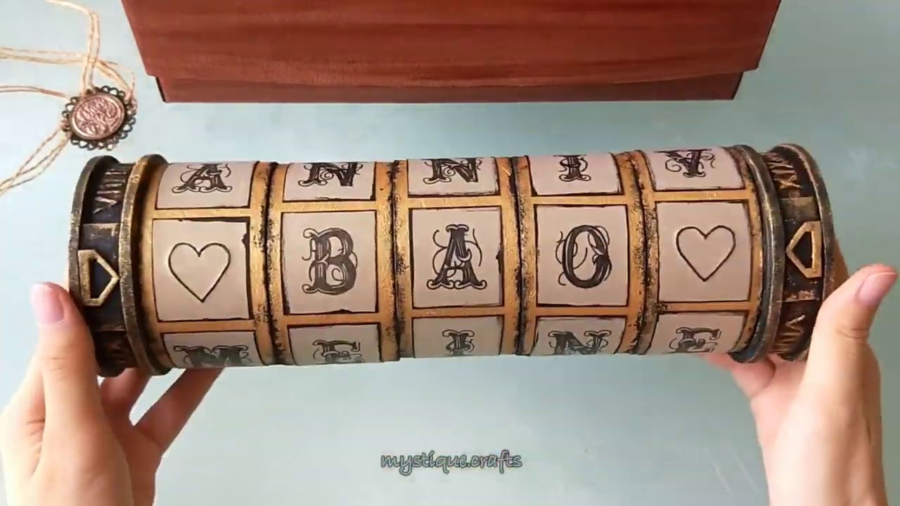 DIY Vintage Cryptex | Da Vinci Code Cryptex inspired [tutorial link in ...