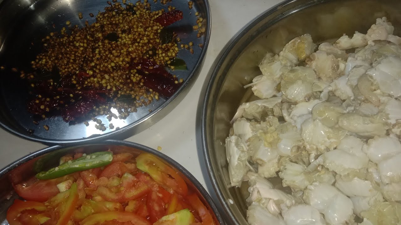 simple tasty village style small crabs dry sukka#easyrecipe # ...