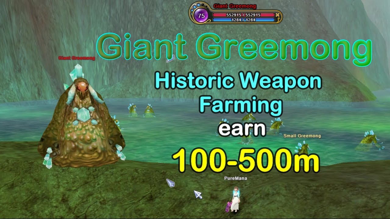 Historic Weapon Farming Giant Greemong | Flyff Universe - YouTube
