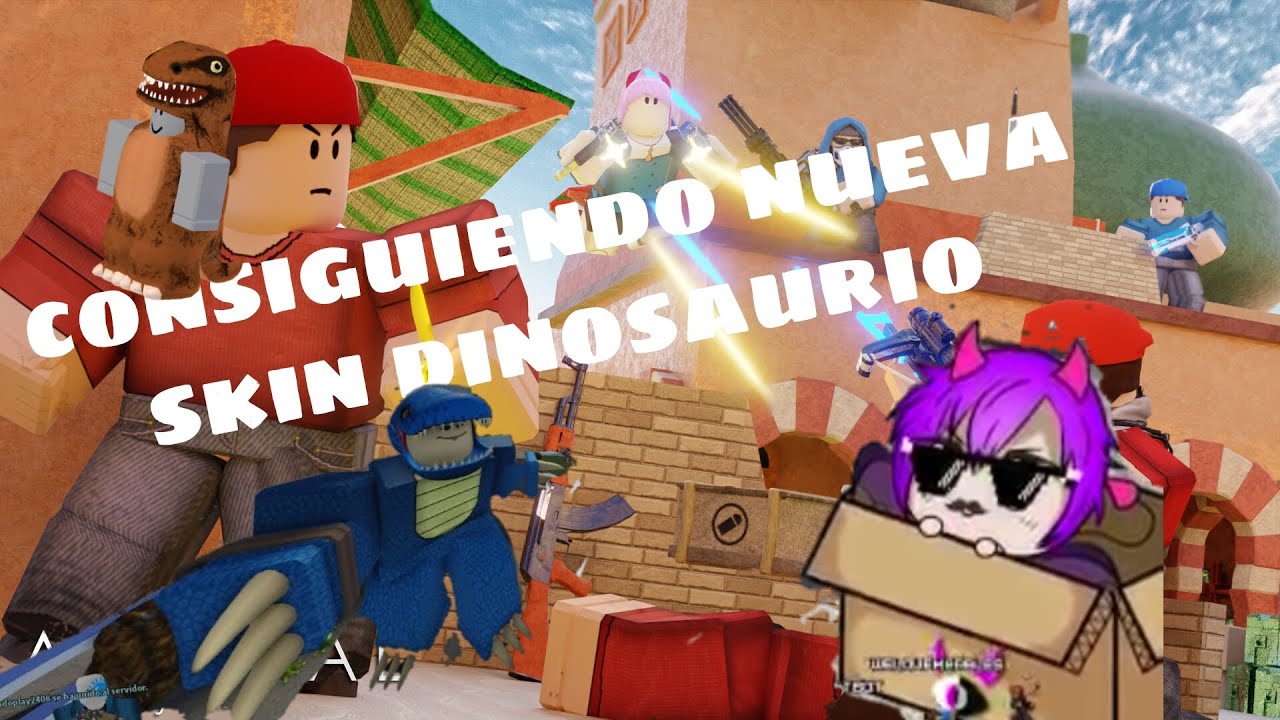 CONSIGUIENDO LA NUEVA SKIN DE DINOSAURIO EN ARSENAL / JUGANDO CON SUBS ...