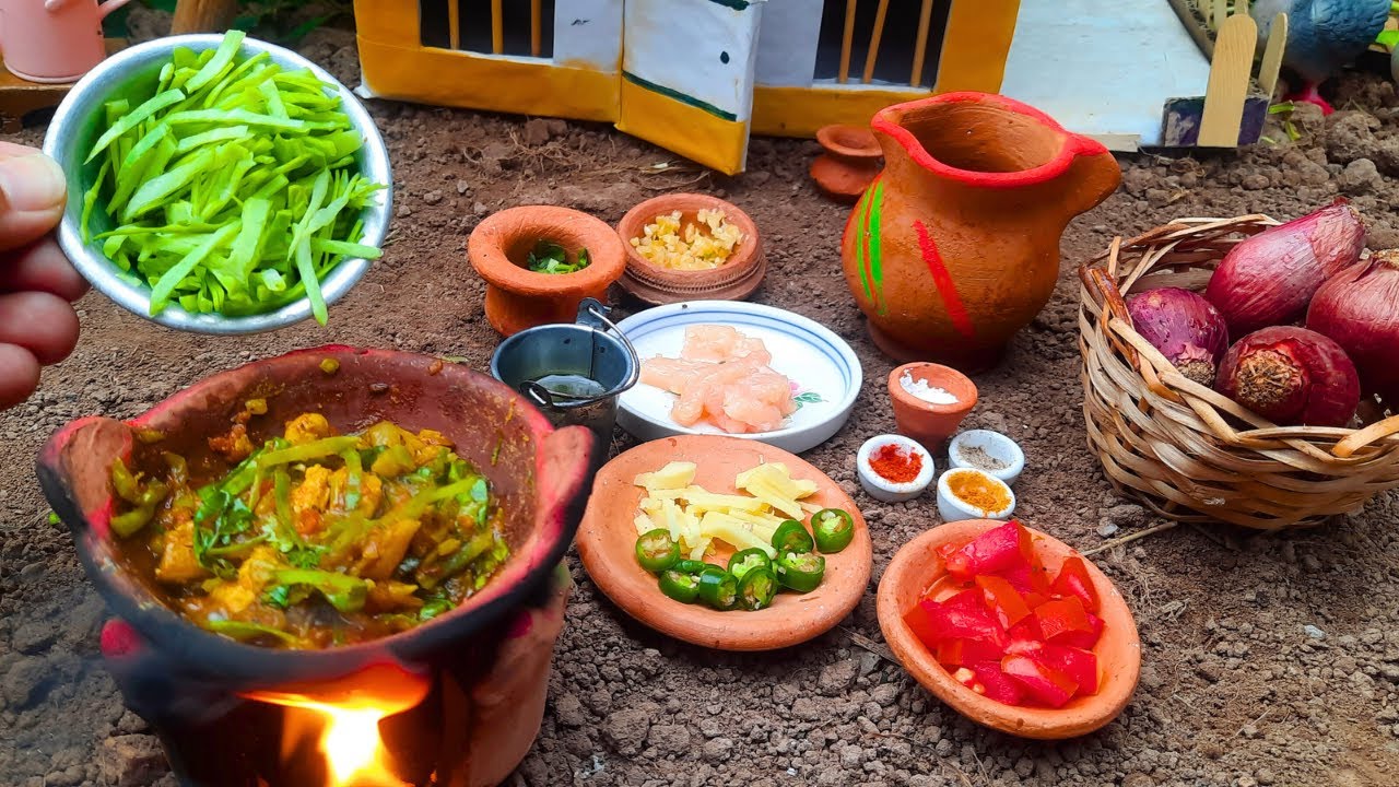 Tiny Veg Chicken Recipe | Instant Miniature Cabbage Chicken Recipe ...