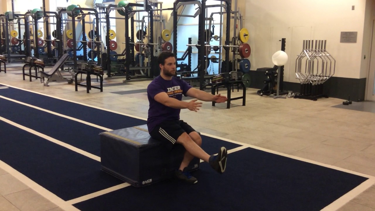 Single leg box squat - YouTube