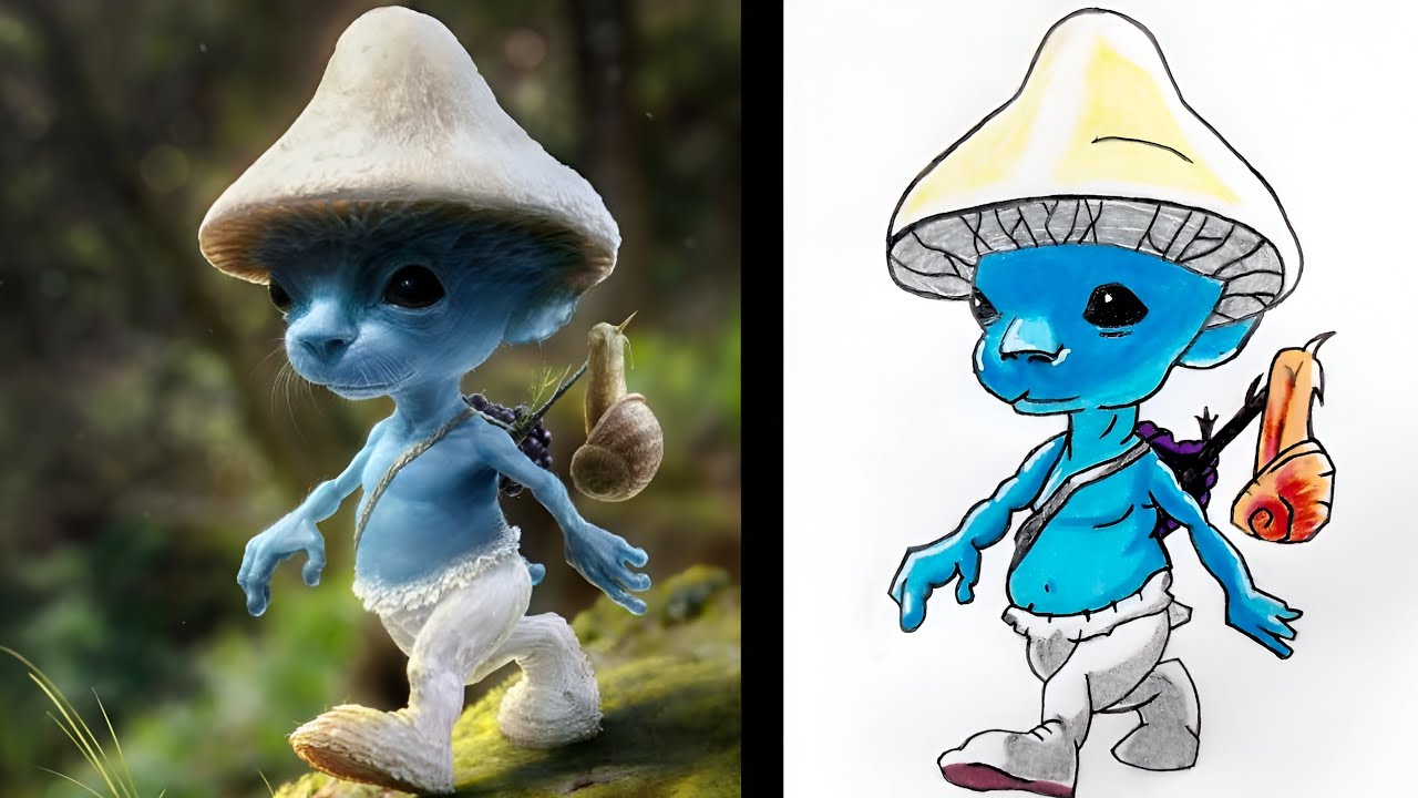 We Love, We Live, We Lie: Blue Smurf Cat Drawing #smurfcat # ...