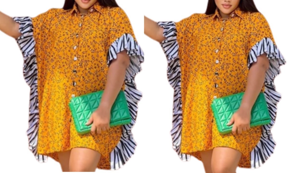 Fashion DIY: How to Cut and Sew a Buttoned Butterfly Dress with ...
