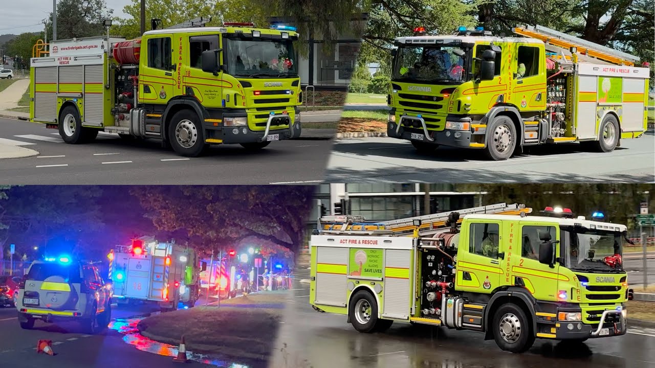 ACT Fire and Rescue [MULTIPLE] Responding | Canberra, ACT - YouTube