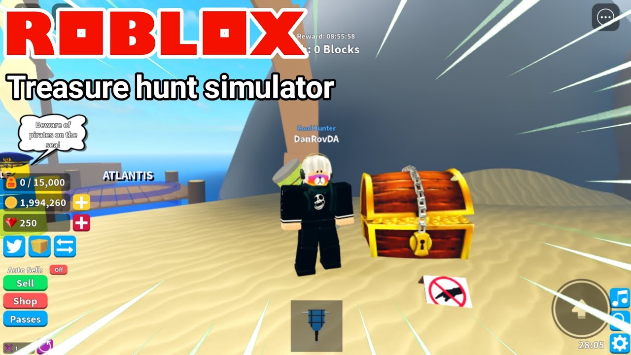 Roblox : Treasure hunt simulator จำลองการล่าสมบัติที่สุดจะเพลีย - YouTube