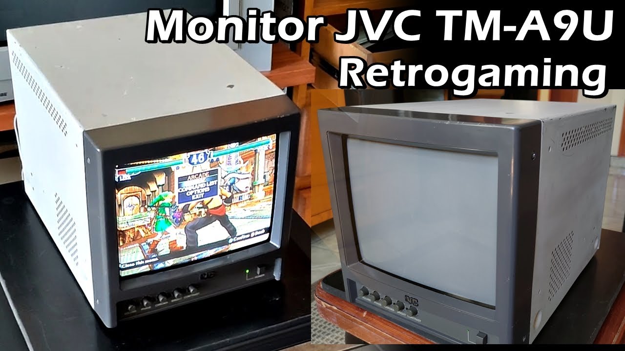 Monitor CRT JVC TM-A9U, 9" Retrogaming - YouTube