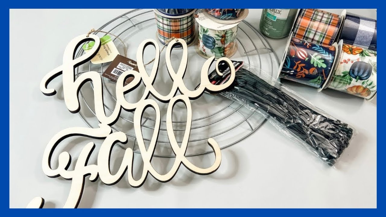 Easy Fall Ribbon Wreath DIY || Wreath Tutorial || Just 1 Quick Craft ...