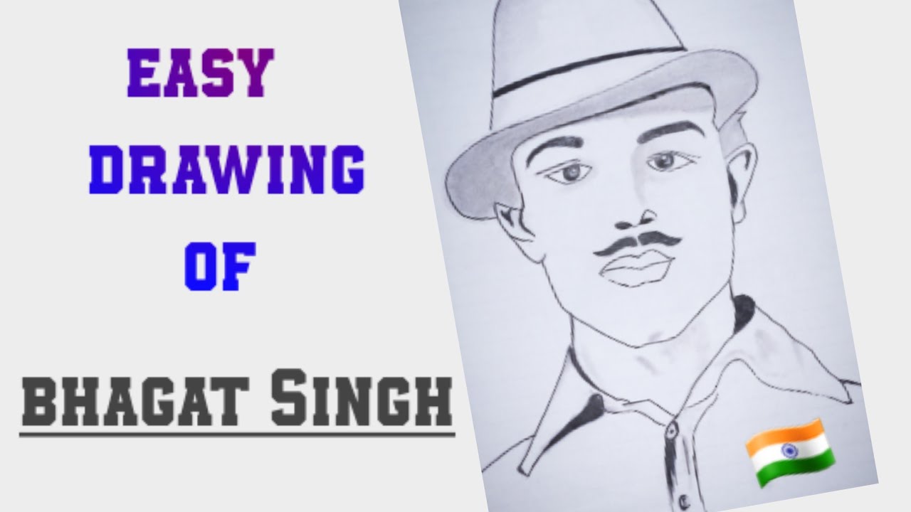 How to draw a bhagat Singh //easy drawing - YouTube