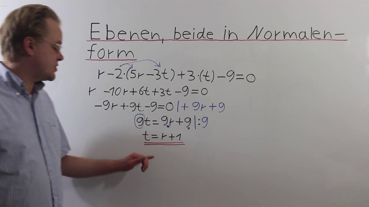 Ebenen, Beide In Normalenform 12. Klasse - YouTube