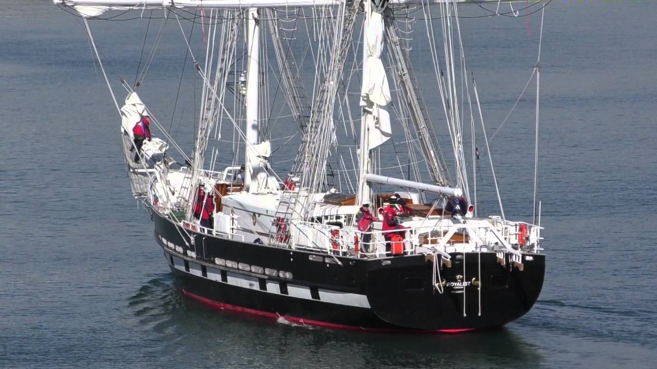 T.S. Royalist Arriving At Fowey Harbour - YouTube