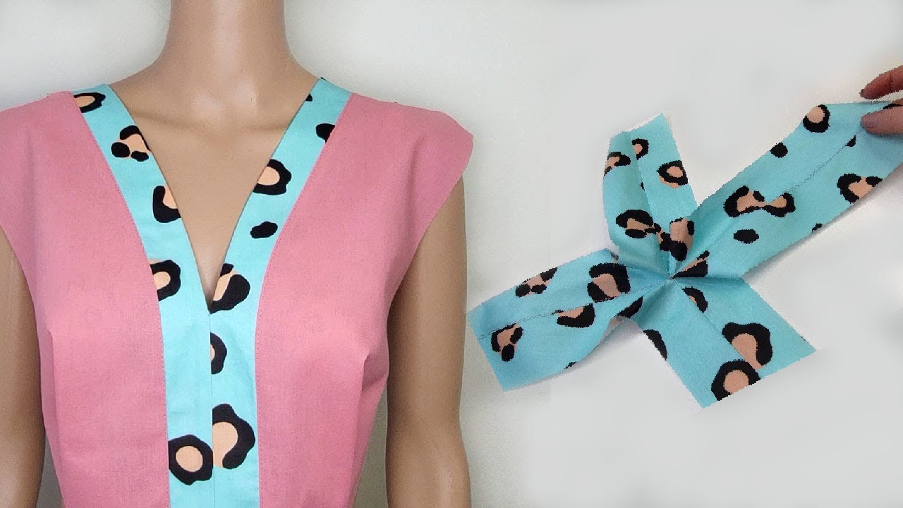 How to make a neckline to elongate a short neck - YouTube